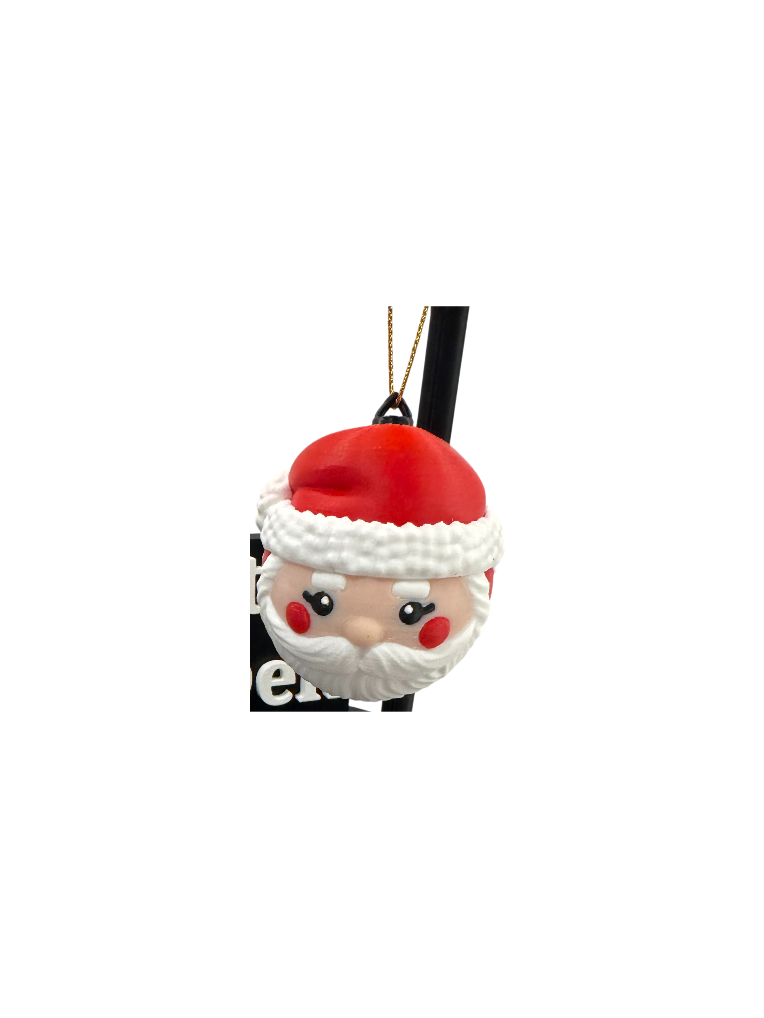 Santa Head Christmas Ornament – Double-Sided Holiday Cutie – Bandit's ...