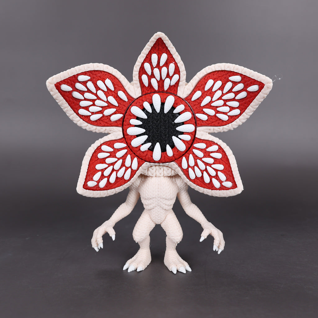 Flower Head Horror Monster Figurine – Textured Knit Crochet Style Desk ...